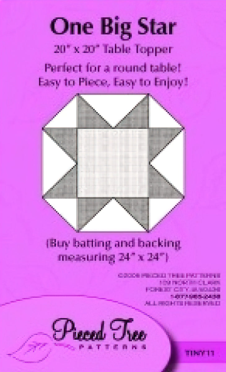 One Big Star - Tiny 11 Pieced Tree Patterns – Quilt in a Day