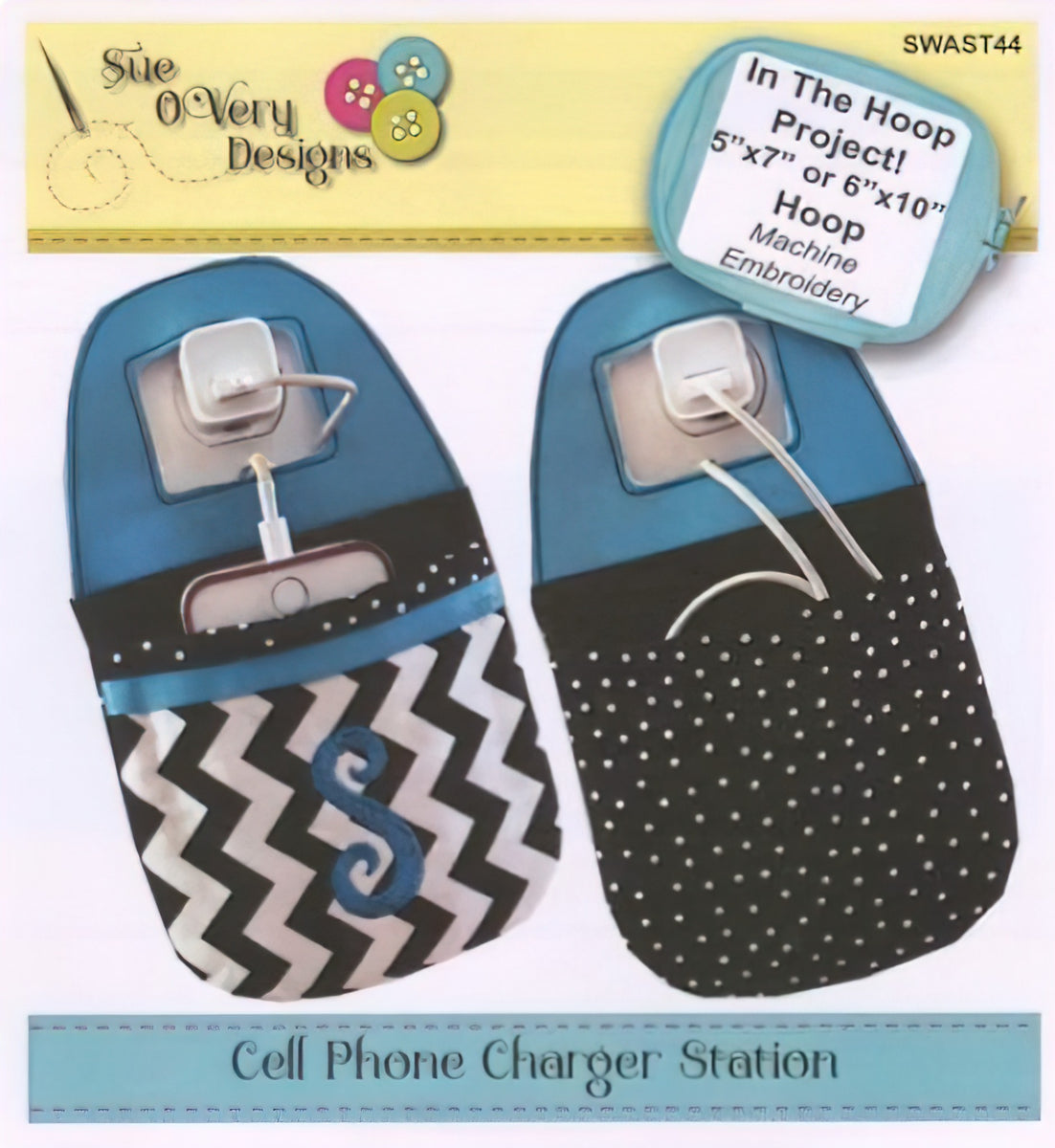 CD Cell Phone Charger Station In The Hoop – Quilt in a Day