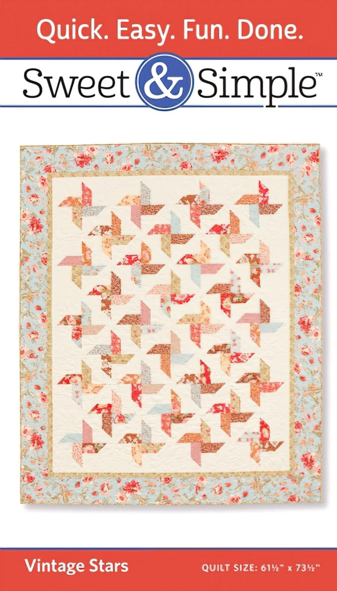Vintage Stars Pattern by Sweet & Simple – Quilt in a Day