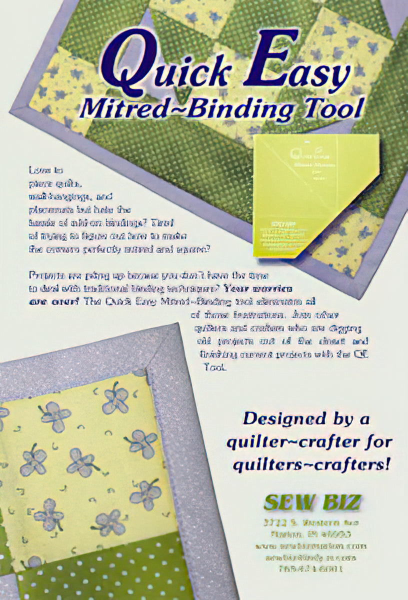 Quick Easy Mitered Binding Tool – Quilt in a Day