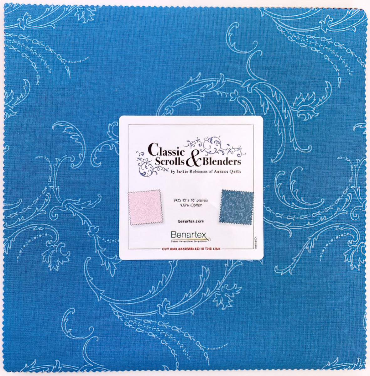Benartex - Classic Scroll & Blenders 10x10 Pack – Quilt in a Day