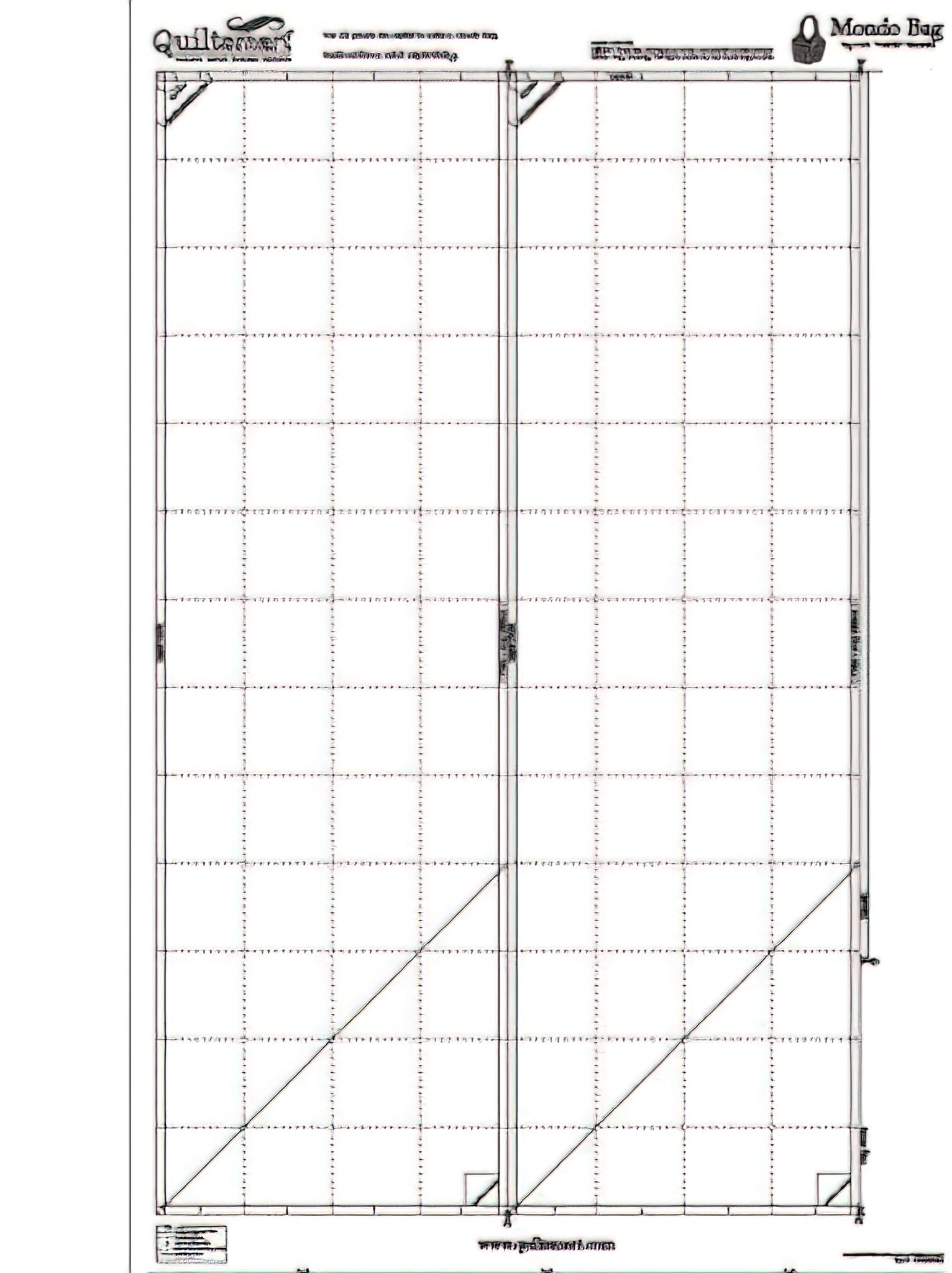 Mondo Bag Pre Printed Interfacing - 2 panels by Quiltsmart – Quilt in a Day