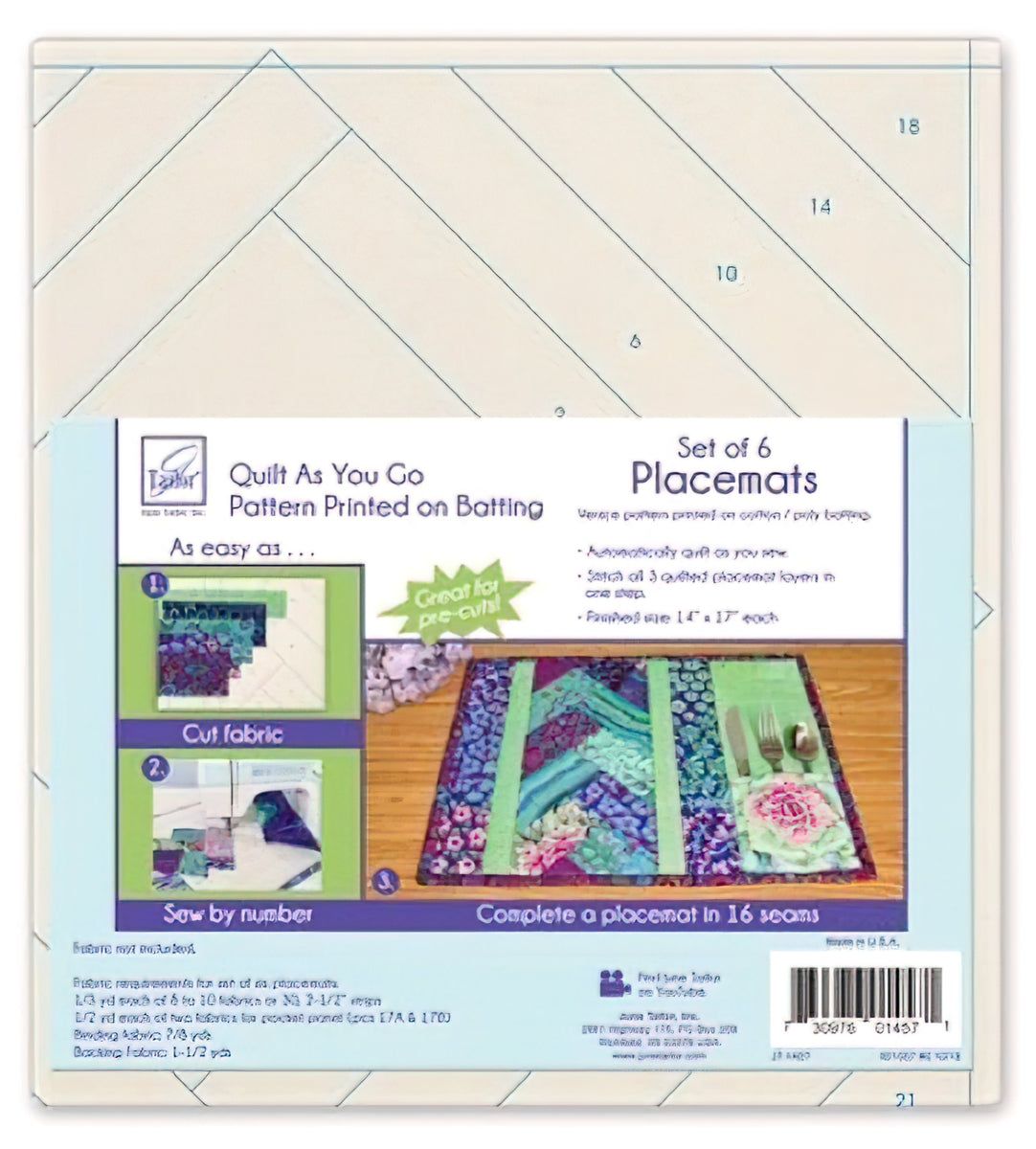 Venice Quilt As You Go Placemats by June Tailor – Quilt in a Day