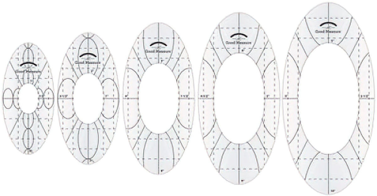 Good Measure - Low Shank Every Oval Set of 5 Quilting Templates by Ama ...