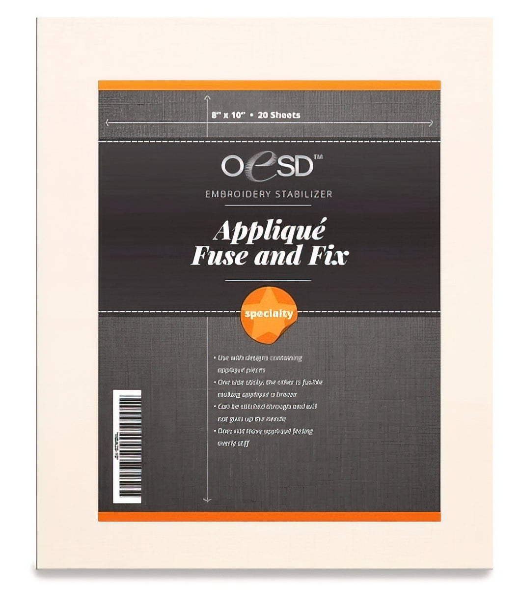 OESD Applique Fuse and Fix Sheets 8.5inX11in – Quilt in a Day