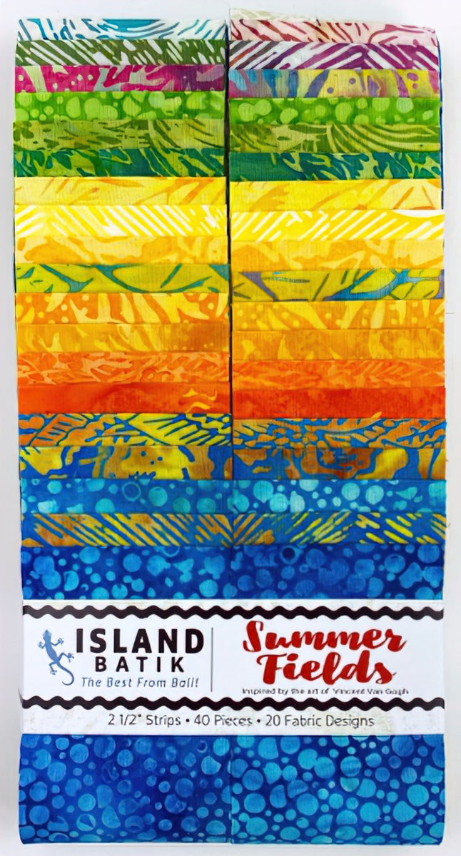 Island Batiks - Summer Fields 2.5 Inch Strip Pack – Quilt in a Day