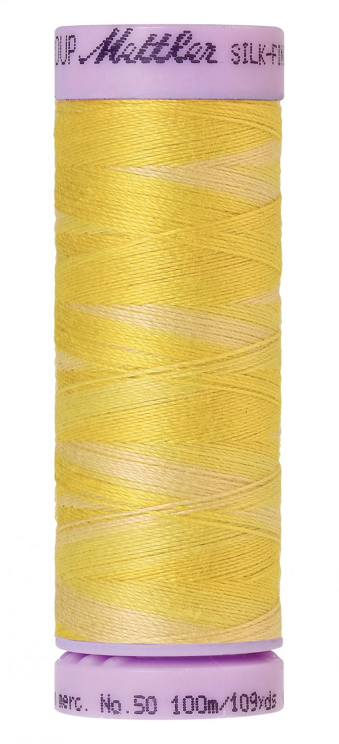 Silk-finish 50wt Variegated Cotton Thread 109yd/100m Canary Yellow ...