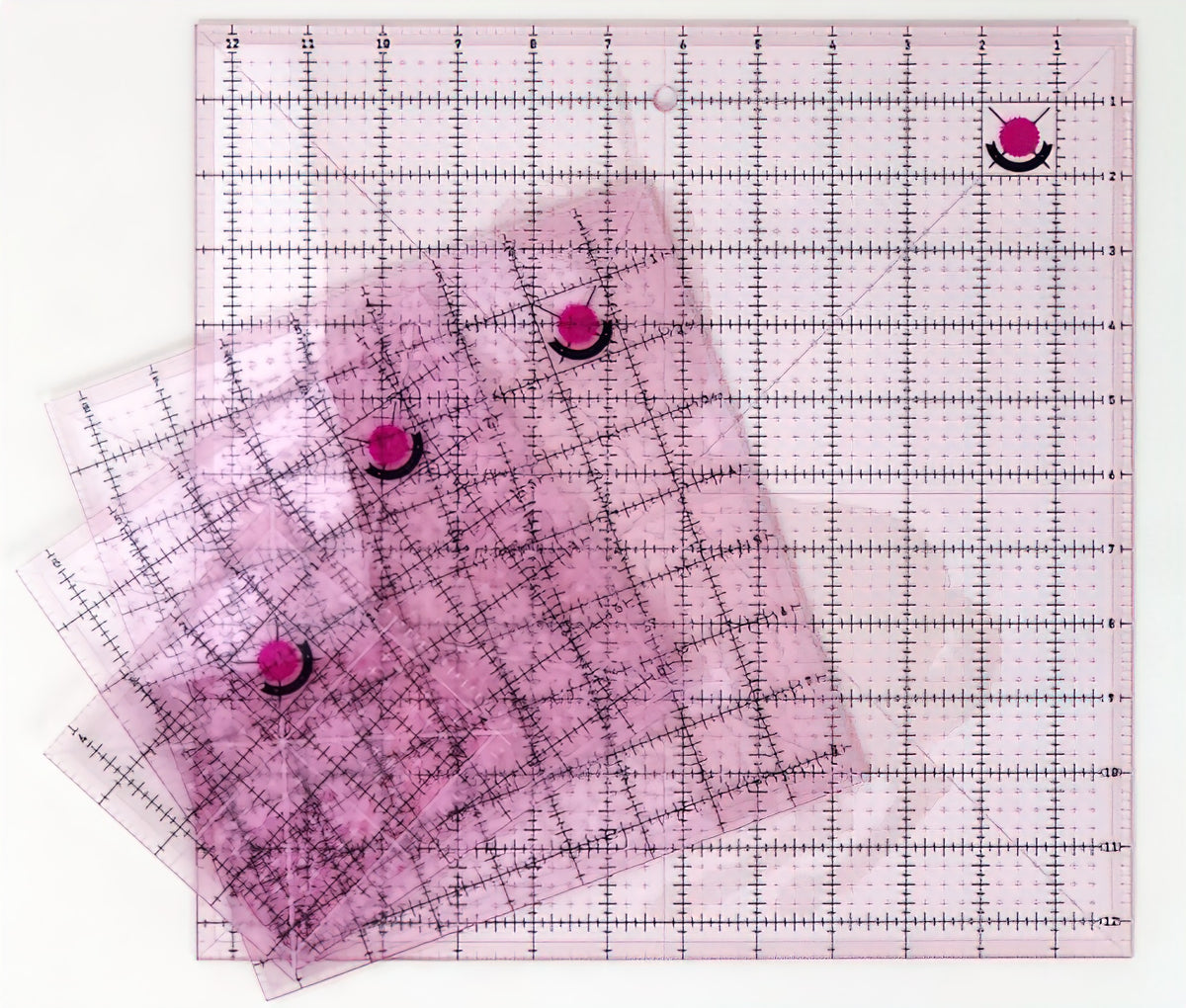 Tula Pink 4 Piece Fussy Cut Square Ruler Set with Unicorn – Quilt in a Day