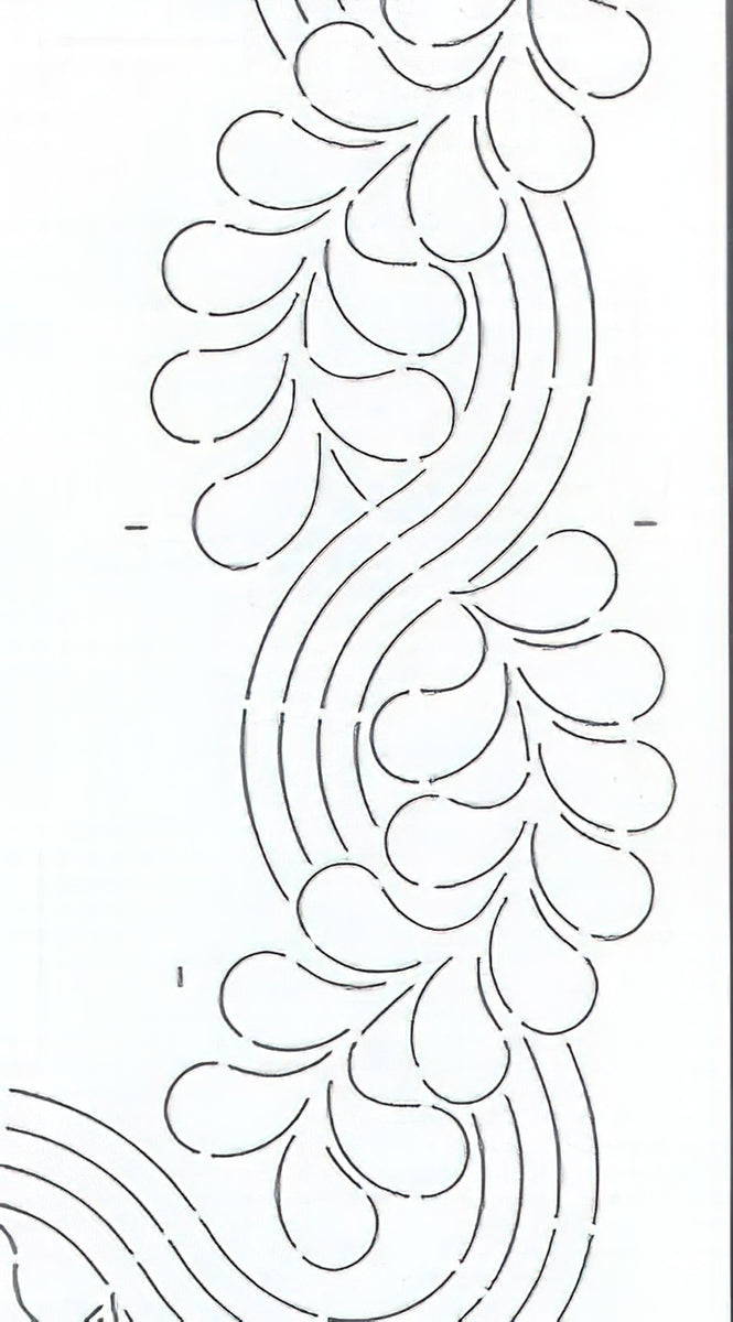 Cable & Feather 7 inch Border Stencil EK30QC – Quilt in a Day